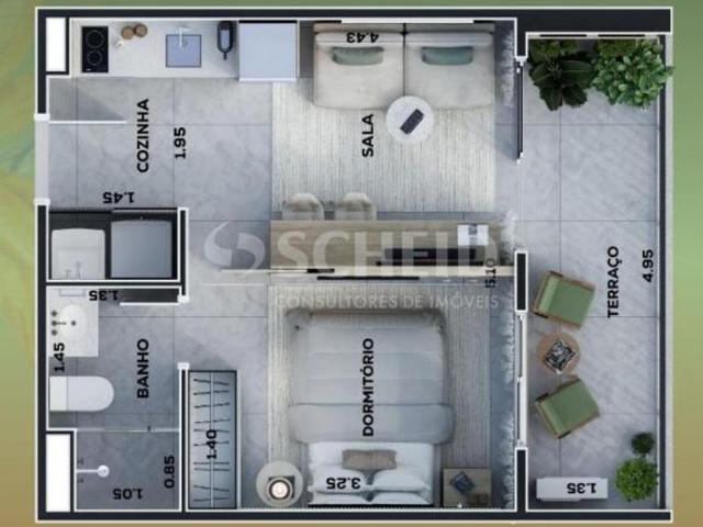 Studio á Venda no Campo Belo com 25m², 1 quarto