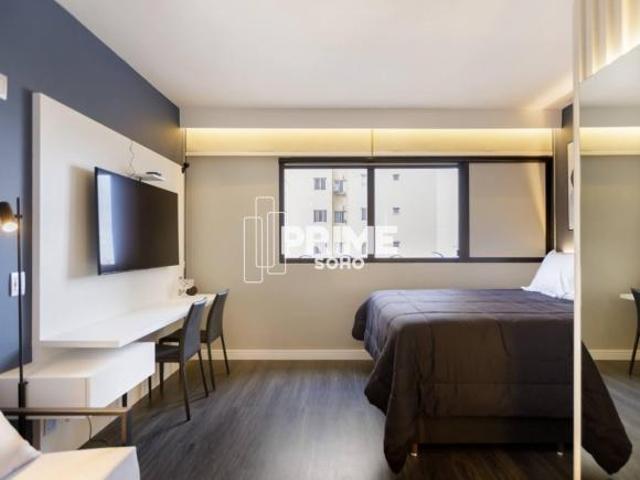 Studio à venda no Batel com 28m² em andar alto próximo à Praça do Japão
