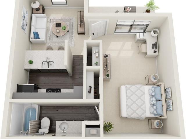 Studio Apartment for Rent at 2425 Old North Road #S1, Denton, TX 76209