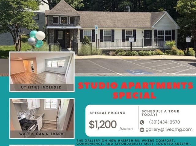 STUDIO APARTMENTS – $1,200 / MONTH