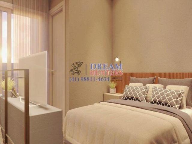 Studio Garden de 28m² no bairro Novo Mundo, com 1 quarto e 1 banheiro
