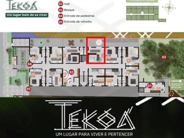 Studio Garden Exclusivo no Centro – Edifício Tekoá