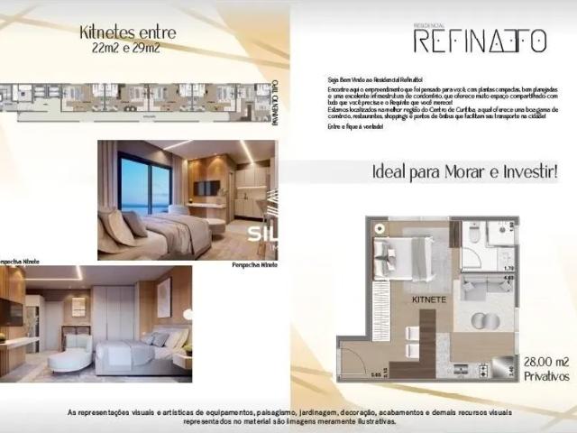 Studio garden à venda com 1 suíte no Centro de Curitiba