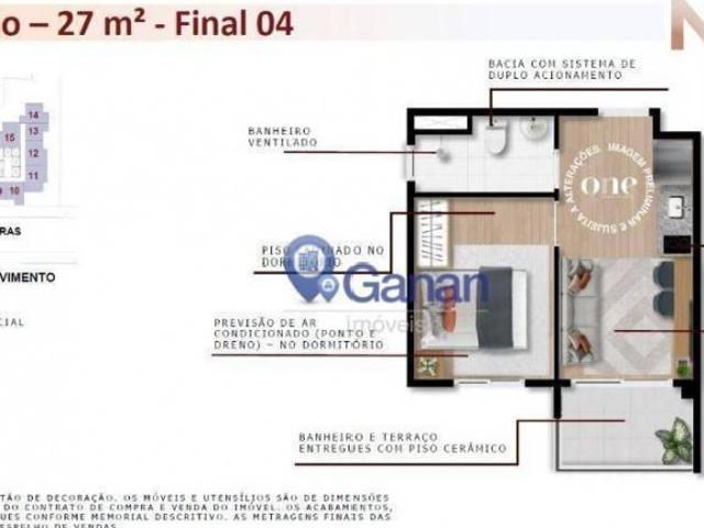 Studio de 27 m² com 1 dormitório à venda em Moema São Paulo/SP