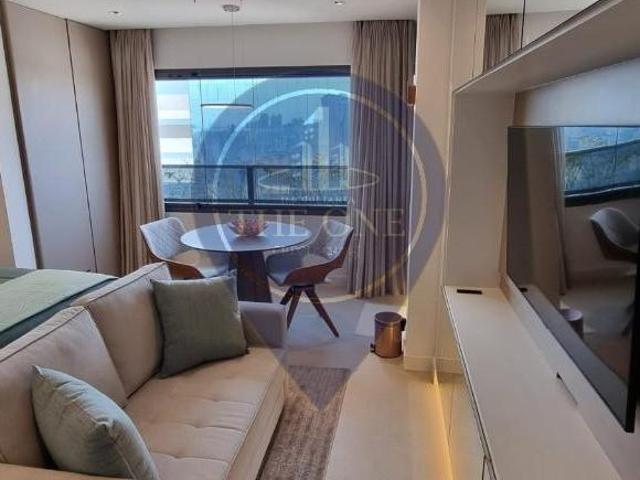 Studio de Luxo à Venda em São Paulo SP, no Itaim Bibi, 1 Quarto, 1 Suíte, 1 Sala, 1 Banheiro, 27m² d