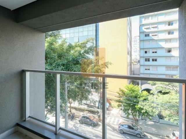 Studio decorado, NR com terraço de 60mts ² em Perdizes