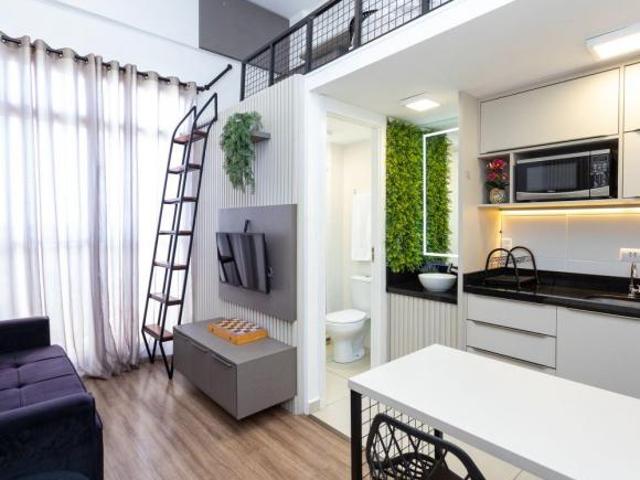 Studio duplex mobiliado e equipado no Ecoville Condomínio Eco Smart Ecoville