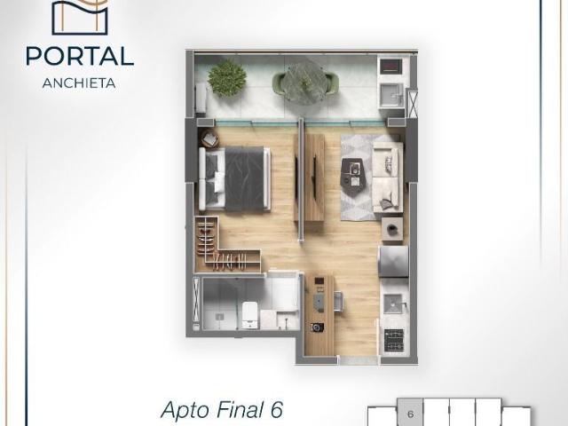 Studio em Centro, São Vicente/SP de 36m² 1 quartos à venda por R$ 320.132,00