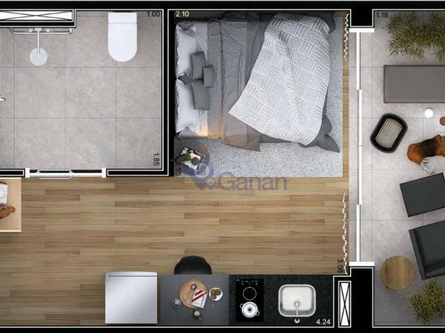 Studio em Brooklin Paulista, São Paulo/SP de 25m² 1 quartos à venda por R$ 455.199,60