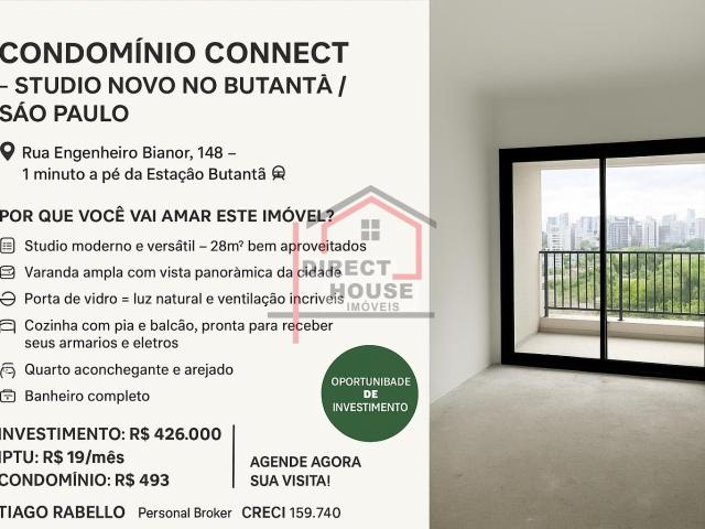 Studio em Butantã, São Paulo/SP de 28m² à venda por R$ 425.900,00
