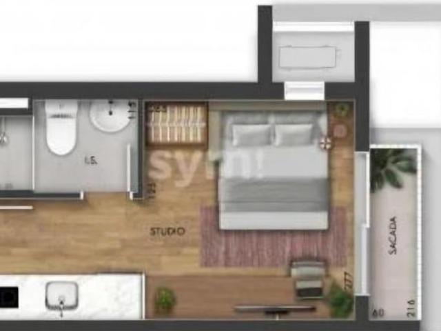 Studio em excelente localização em Curitiba