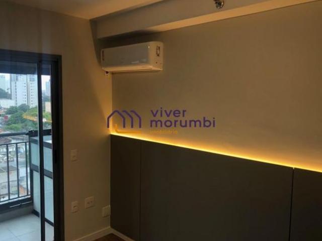 Studio em Santo Amaro 28m² semi mobiliado com ar