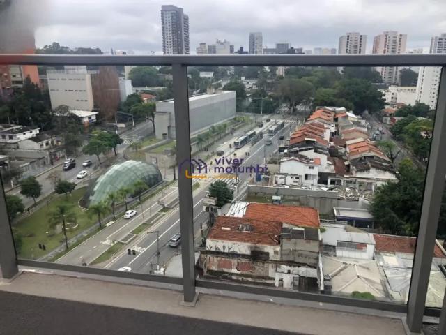 Studio em Santo Amaro 28m² semi mobiliado com ar