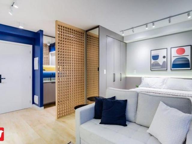 Studio em Pinheiros com 28m², 1 quarto, sem vaga
