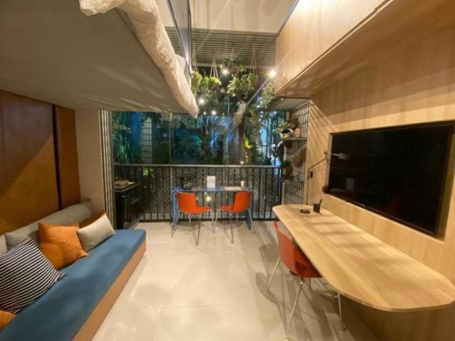 STUDIO EM PINHEIROS COM PÉ DIREITO DE 3,40 m2