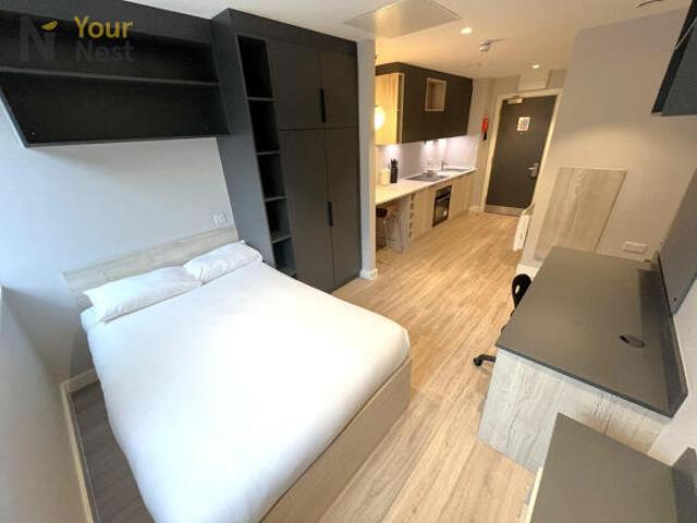 Studio flat for rent in Classic mid floor studio, Briggate Studios, Leeds, LS1 6AA, LS1