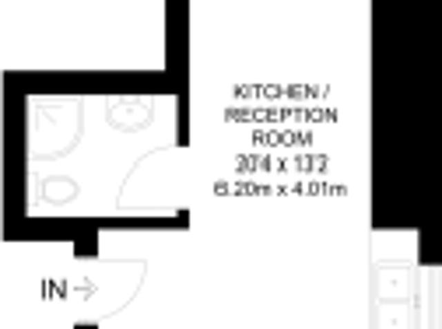 Studio flat for rent in High Road, Stoke Newington, London, N15
