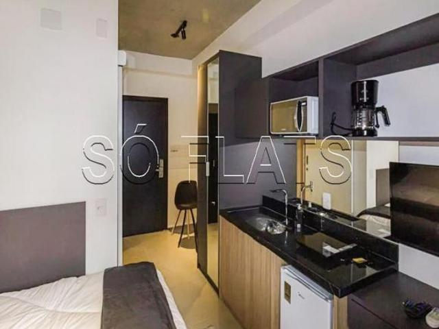 Studio mobiliado na Bela Vista próximo à Paulista com lazer completo e alta liquidez