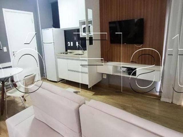 Studio Mobiliado na Vila Olímpia com 44m² e Varanda Próximo à Faria Lima