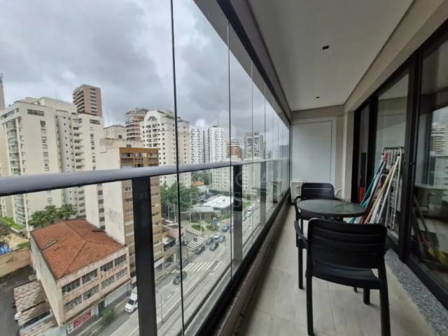 Studio mobiliado no Itaim para alugar com 1 vaga e lazer