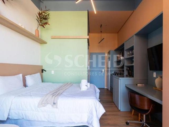Studio Mobiliado á Venda em Pinheiros com 27m², 1 quarto