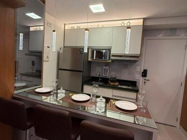 Studio Mobiliado á venda Residencial Cidade Maia, 38m², Varanda Gourmet, Jardim Flor da Montanha