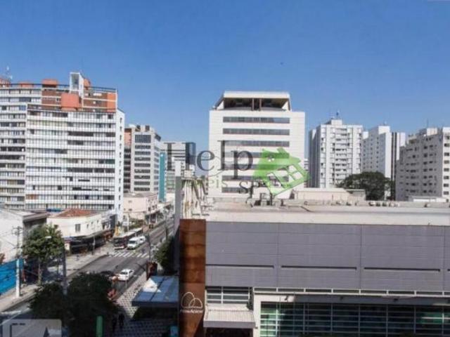 Studio mobiliado com 27 metros com varanda envidraçada vaga Jardim Paulista SP