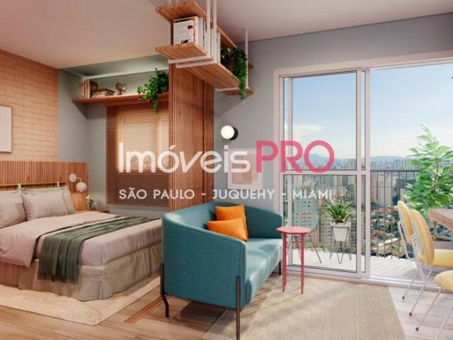 Studio mobiliado, com 24m², novo, na Vila Olímpia