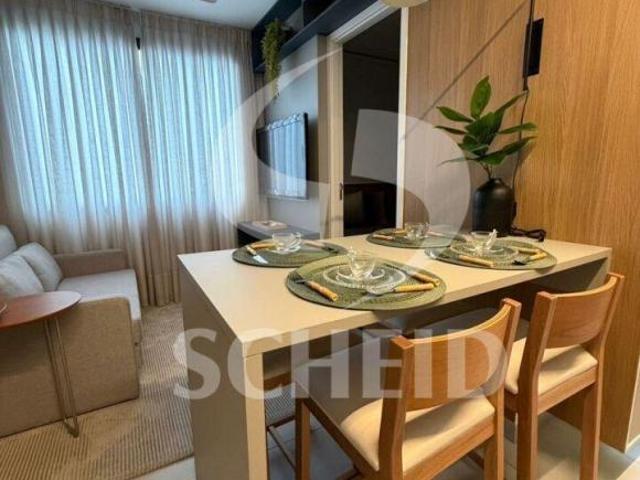 Studio mobiliado com 2 quartos de 37 m²