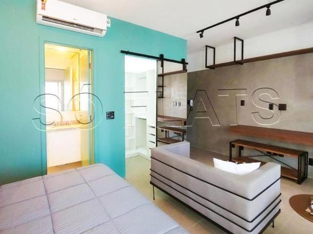 Studio Mobiliado com Varanda e Vaga no Summit Pinheiros, próx. Estação e Faria Lima