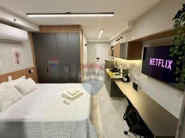 Studio Mobiliado com Varanda e Vista Livre a 450m do Metrô Chácara Klabin