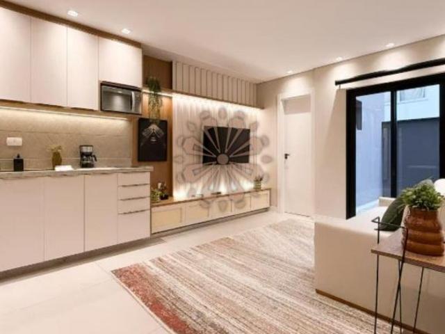 Studio mobiliado com garden privativo nas Mercês –