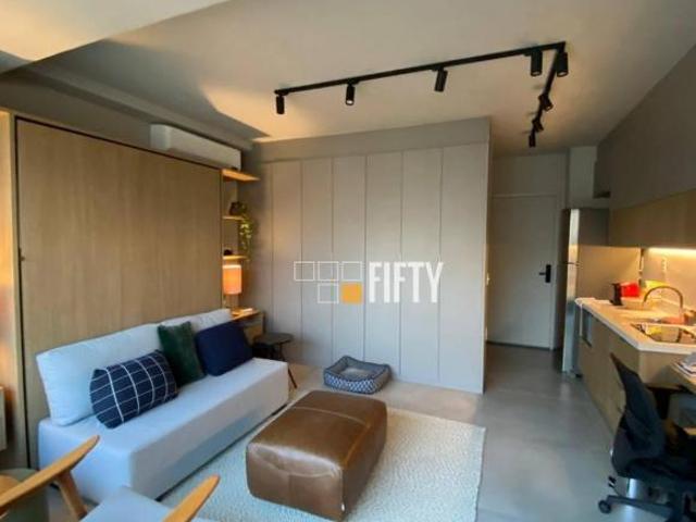 Studio Mobiliado de 31m² no Campo Belo com Varanda, Lazer Completo e ao Lado do Metrô