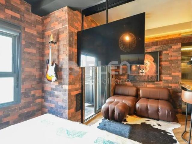 Studio Mobiliado em Moema com 28m² à venda, São Paulo, SP
