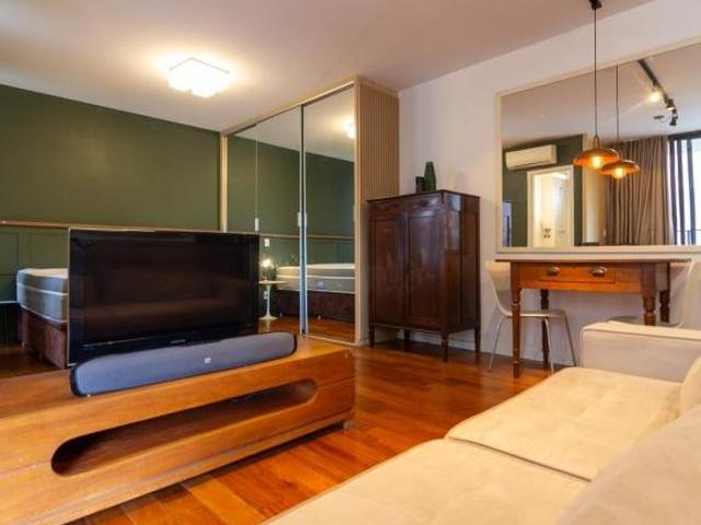 Studio Mobiliado em Pinheiros 47m² com Vaga e Estrutura Completa