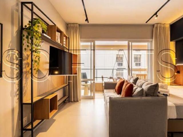 Studio mobiliado 42m² com vaga no Campo Belo | Landing Vieira de Morais