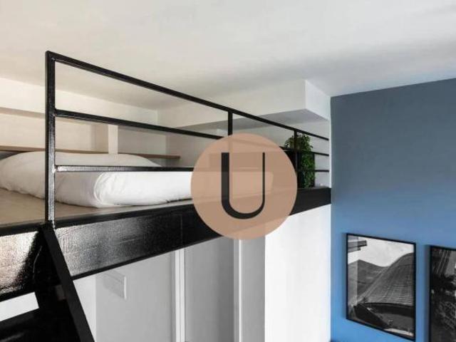 Studio moderno de 33m² no Bauhaus Pinheiros, mobiliado