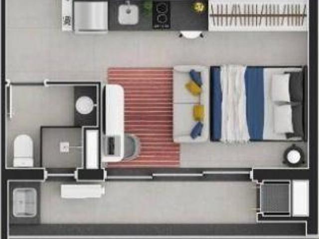 Studio no Cosmo Hype Living com 1 dormitório à venda, 28 m² por R$ 419.900 Alto da Rua XV Curiti