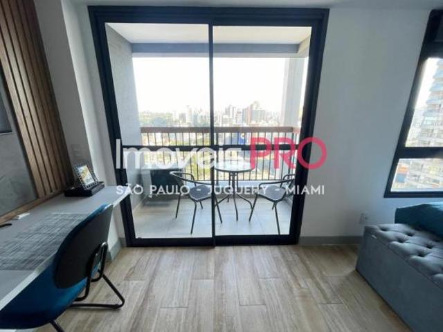 Studio no Brooklin com 28m² pronto para morar, com ar condicionado em condomínio novo