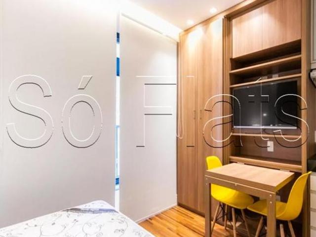 Studio sofisticado na Vila Olímpia | Varanda fechada e lazer completo perto da Faria Lima