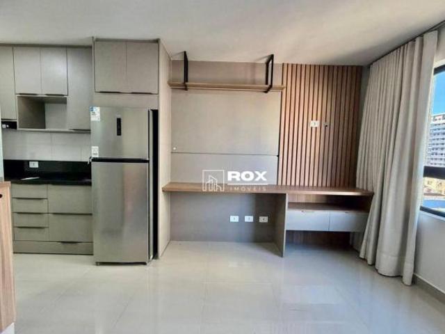 Studio semi mobiliado com acabamento de alto padrão à venda, 28 m² por R$ 360.000 Centro Curitib