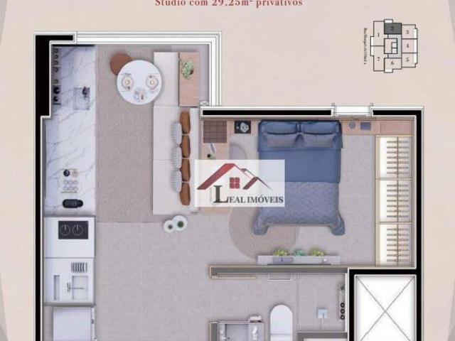 Studio para venda em Vila Dom Pedro I de 29.00m² com 1 Quarto