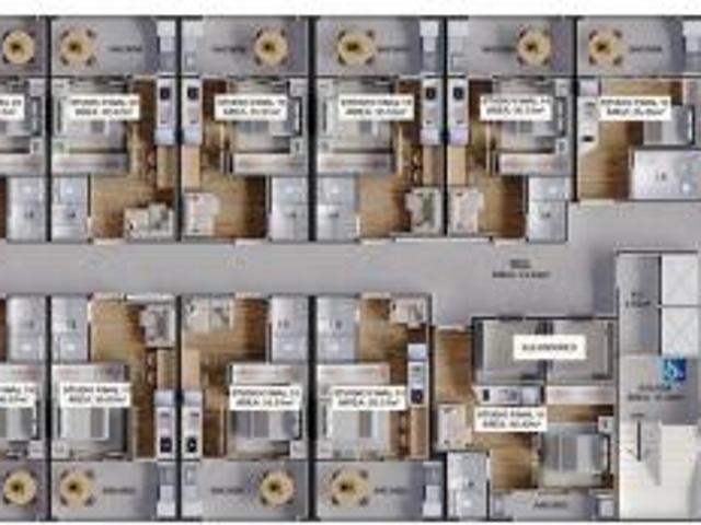 Studio para venda em Boa Vista de 30.55m² com 1 Quarto