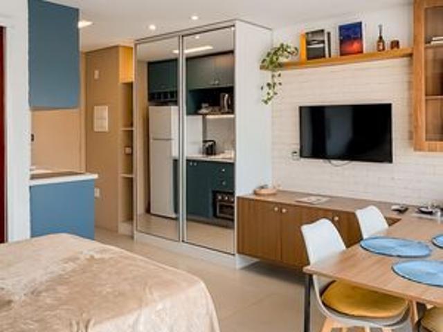 Studio para alugar com 27m², 1 quarto e sem vaga