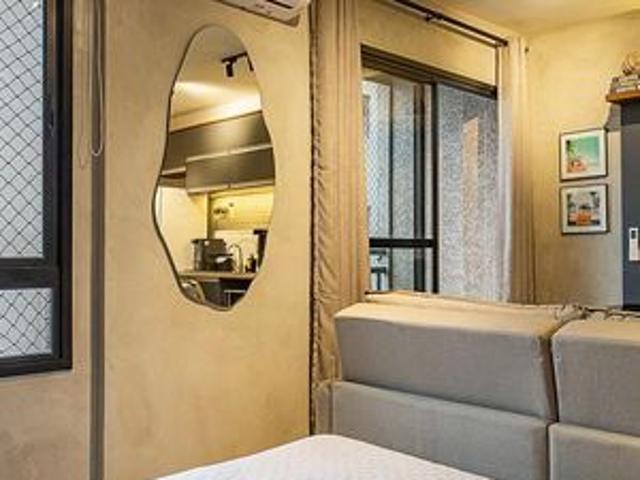 Studio para alugar com 27m², 1 quarto e sem vaga
