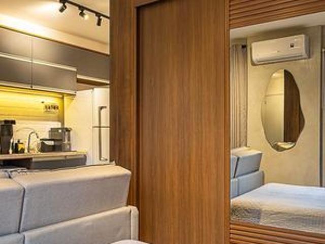 Studio para alugar com 27m², 1 quarto e sem vaga