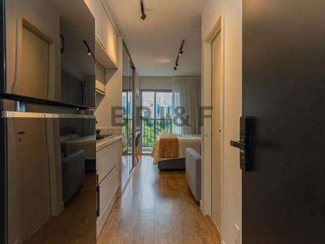 Studio para locação no brooklin, 24m², mobiliado, sem vaga, com lazer completo