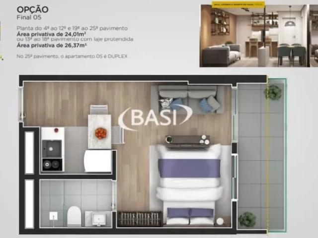 Studio pronto, excelente investimento