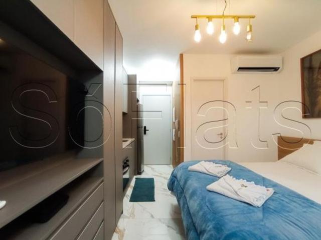 Studio totamente mobiliado com 25m² e 1 dormitório e sem vaga