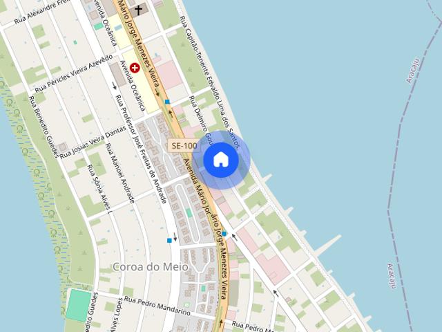Studio todo mobiliado Em cobertura frente para mar